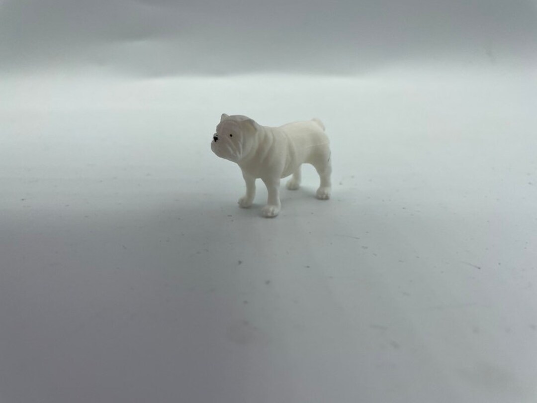 Hand Painted Resin Bulldog Figurine: Small Dog Collectible - Etsy