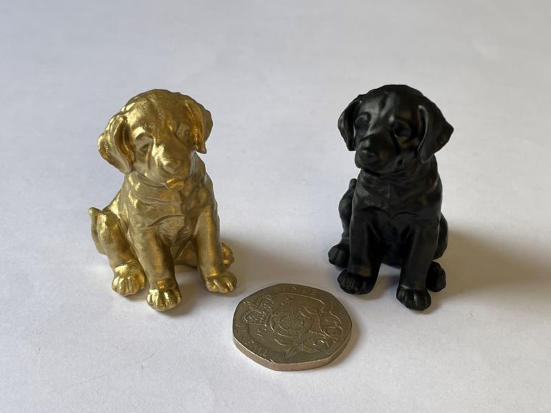 Hand Painted Resin Labrador Figurine: Small Dog Decor - Etsy
