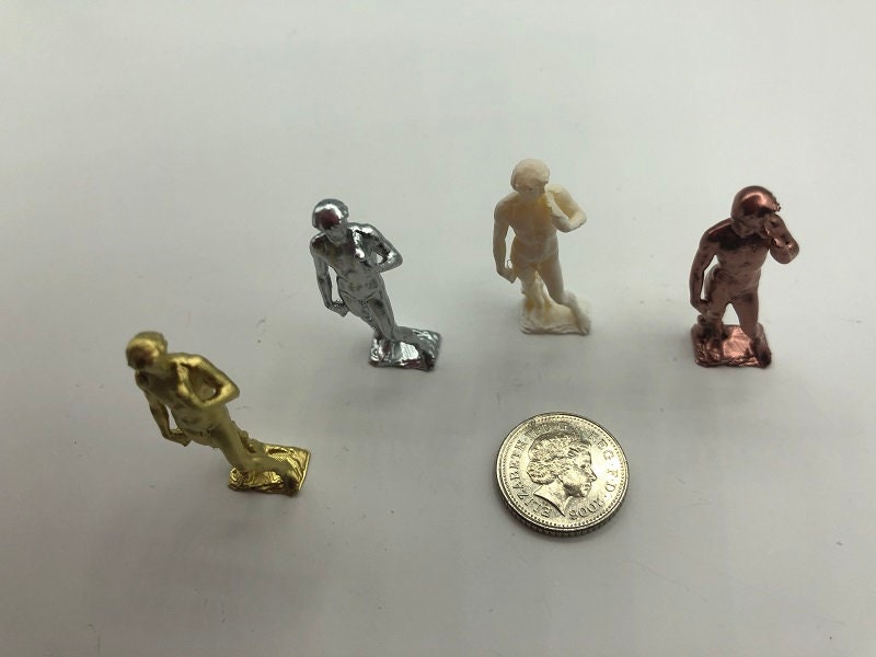 David Male Statue Miniature, Dollhouse Decor, Diorama Accessory ...