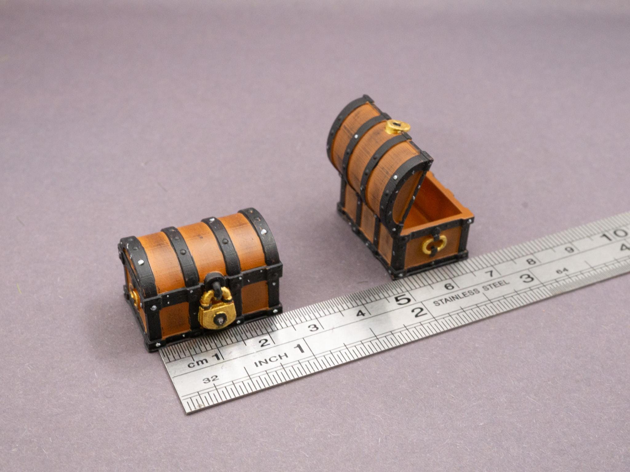 Treasure Chests Miniature, Dollhouse Decor, Diorama Accessory ...