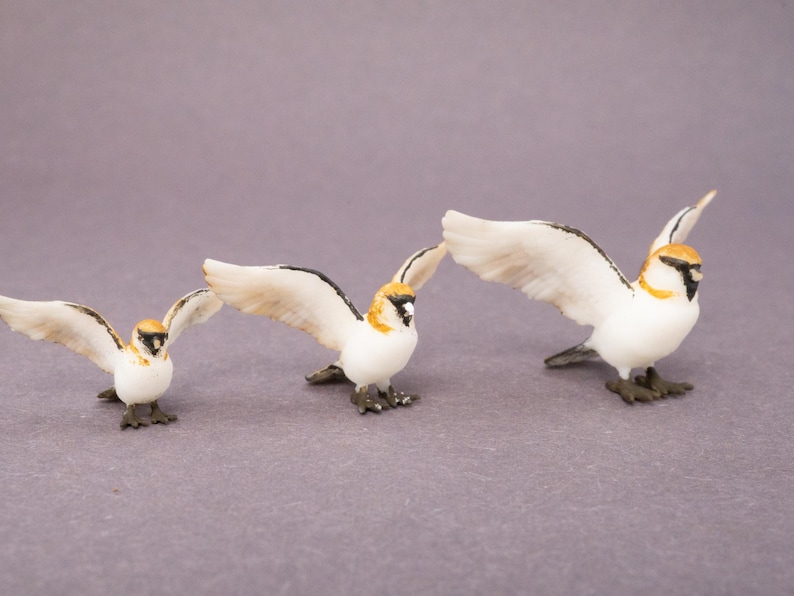 Miniature Sparrow Bird Figurines – Realistic Hand-painted Bird, Tiny ...