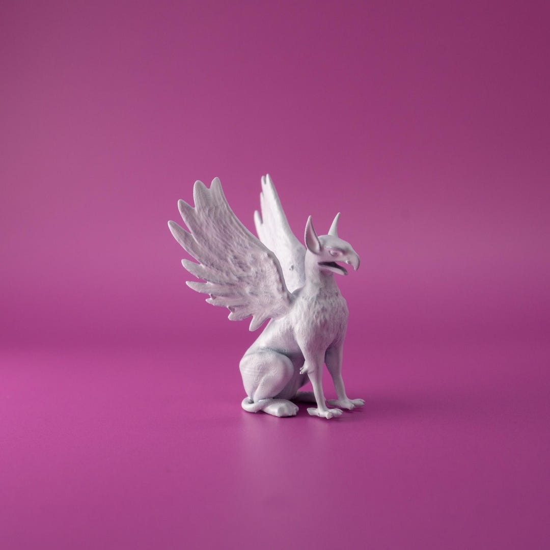 Hand-painted Miniature Griffon Statue: Fantasy Decor Collectible - Etsy