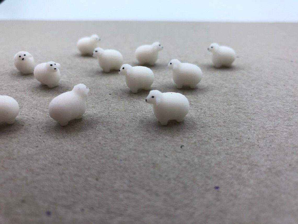 Tiny Little Sheep Miniature Farm Animal Fairy Garden - Etsy