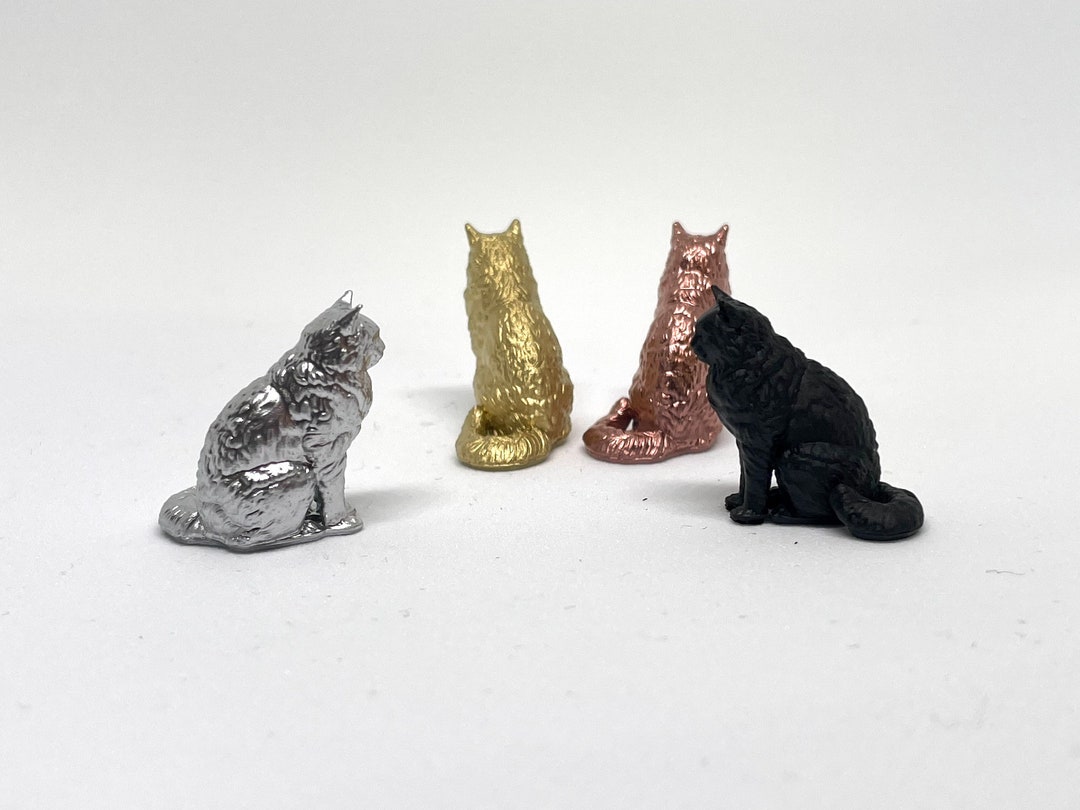 Miniature Resin Cat Figurine: Hand-painted Fluffy Collectible - Etsy