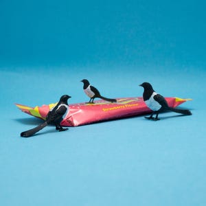 Realistic Resin Magpie Miniature: Hand-painted Bird Figurine - Etsy