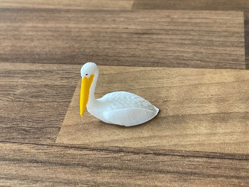 Pelican Miniature, Tiny Animal Figurine, Dollhouse Decor, Diorama ...