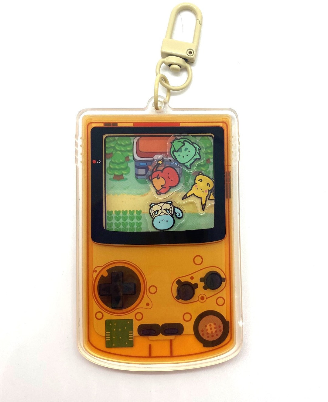 Pokemon Shaker Charm, Pokemon Acrylic Charm, Pikachu, Bulbasaur ...