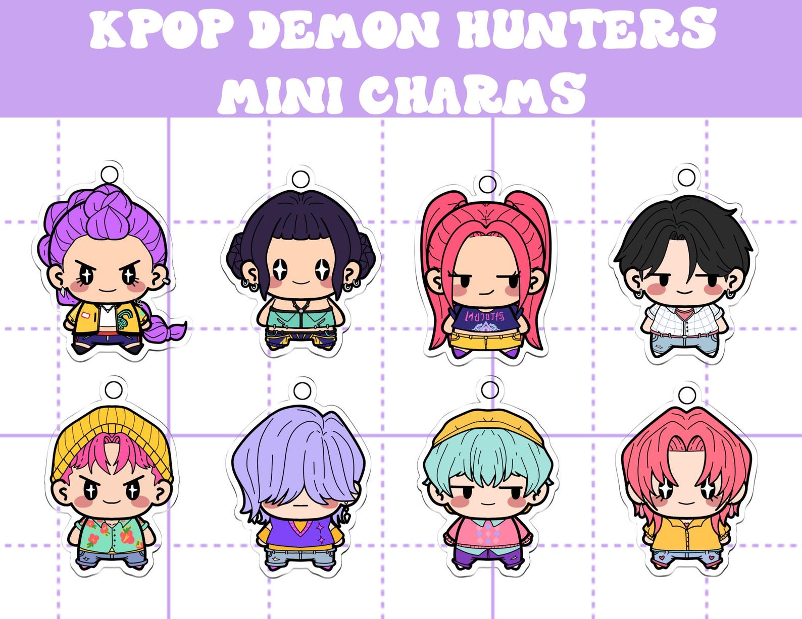 Kpop Demon Hunters Phone Charms, Keychains, Kpop Gift, Cute Gift, Mira ...