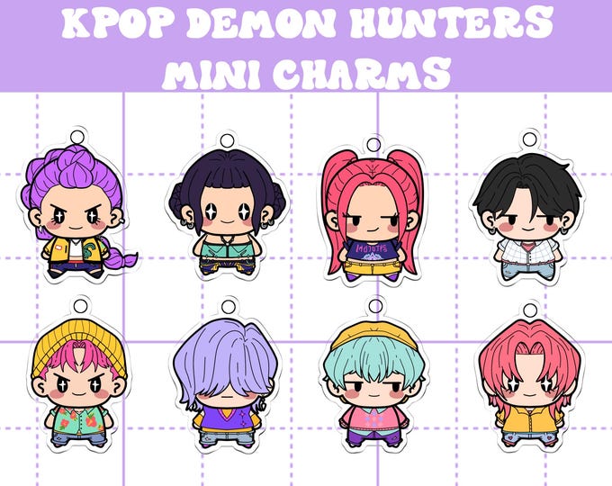 Kpop Demon Hunters Phone Charms, Keychains, Kpop Gift, Cute Gift, Mira, Rumi, Zoey, Jinu ...
