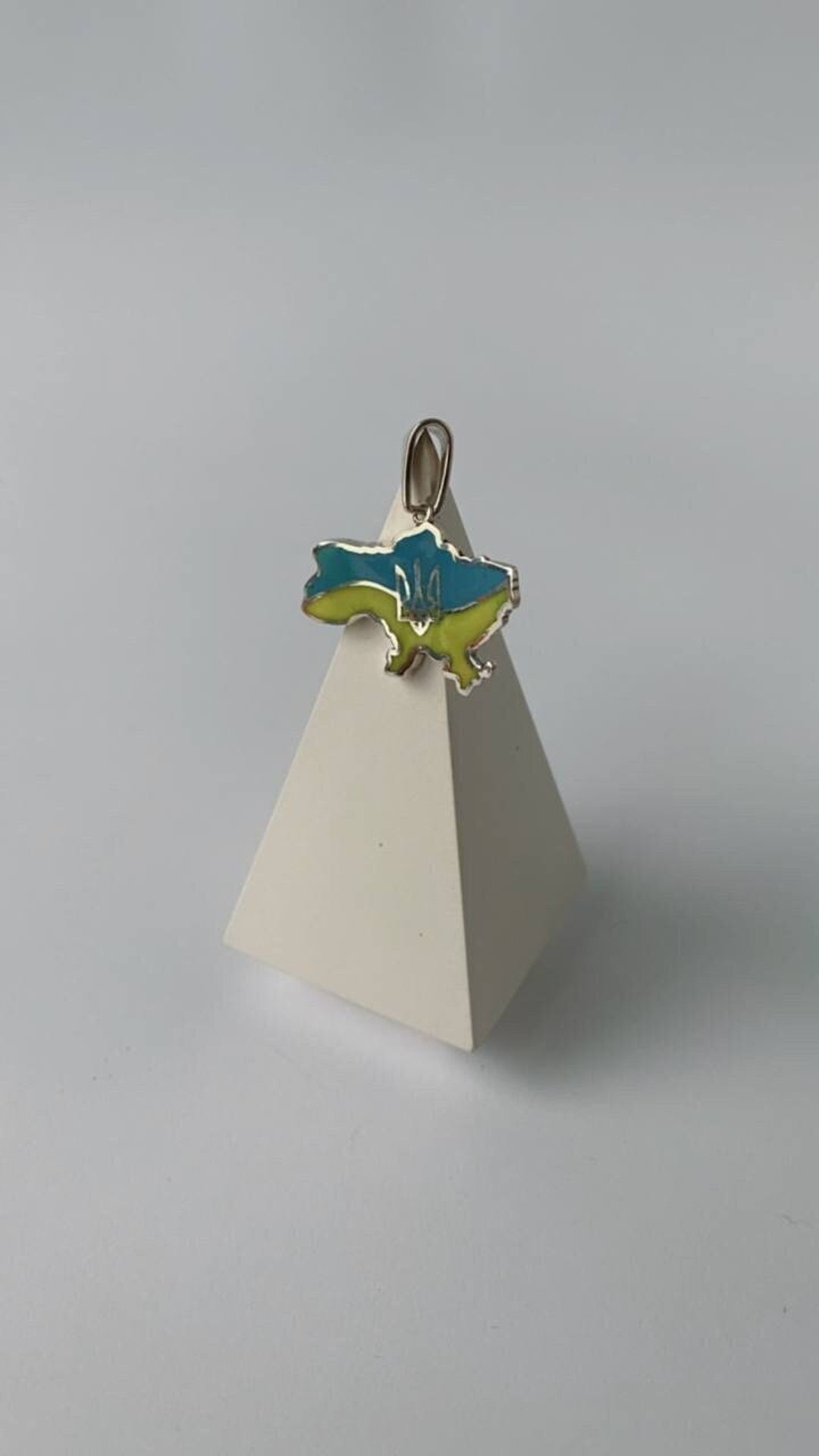 Ukraine Sterling Silver 925 Map of Ukraine Pendant, Ukraine Coat of ...