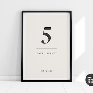 Personalised House Address Print | Home Location Gift | A5 A4 A3 A2 A1 ...
