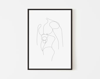 Line Drawing Male | Etsy