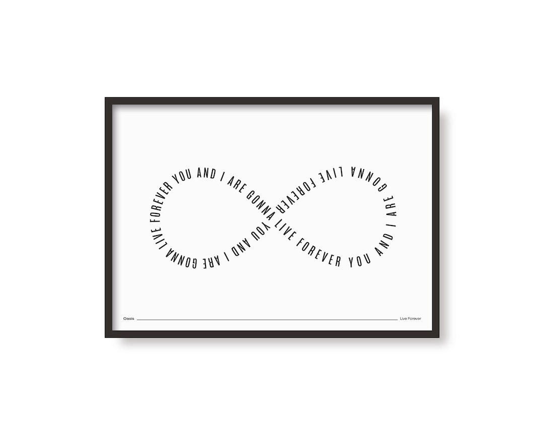 Forever Inspired Print Poster Music Print A5 A4 A3 Typography Home ...
