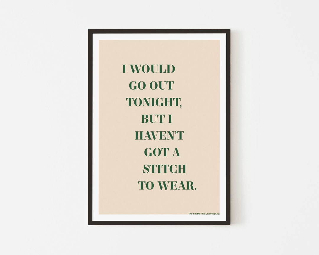 This Charming Man Inspired Song Lyrics Poster Music Print A5 A4 A3 A2 ...