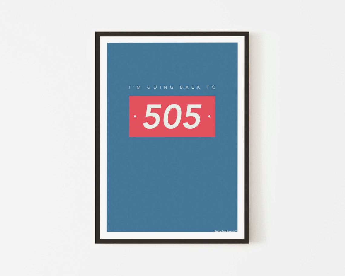 Arctic Monkeys 505 Song Lyrics Poster Music Print A5 - Etsy
