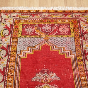 Red Turkish Rug , 2.8 X 4.6 Feet , Vintage Turkey Rug , Wool Rug ...