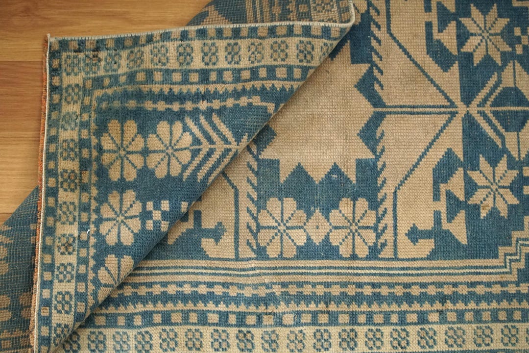 Navy Blue Rug, Handmade Oushak Rug, Vanity Rug, Ethnic Rug, Vintage ...