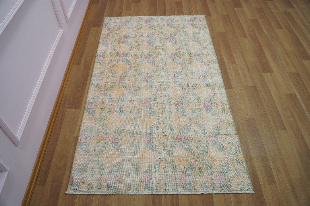 Mint Green Rug, Traditional Turkish Rug, Tribal Rug, Vintage Rug ...