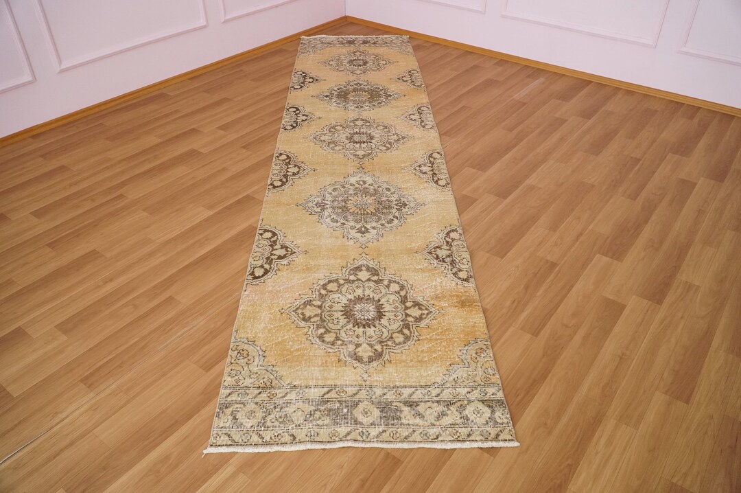 Corridor Rug, Stair Mat Rug, Handmade Rug, Faded Color Rug, Bohemian ...