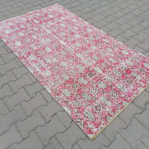 Handmade Rug, Nursery Room Rug, Pink Rug, Vintage Rug, Boho Rug, Ikat ...