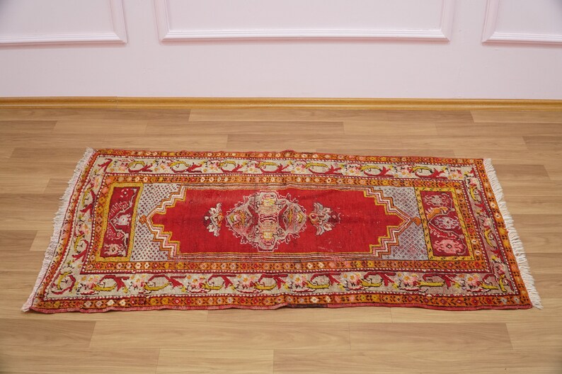 Red Turkish Rug 2.8 X 4.6 Feet Vintage Turkey Rug Wool - Etsy