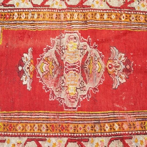 Red Turkish Rug , 2.8 X 4.6 Feet , Vintage Turkey Rug , Wool Rug ...