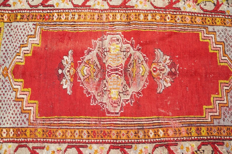 Red Turkish Rug 2.8 X 4.6 Feet Vintage Turkey Rug Wool - Etsy