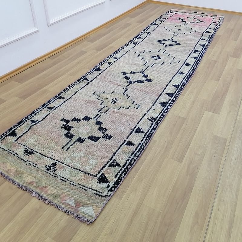 Blue Pink Turkish Rug - Etsy