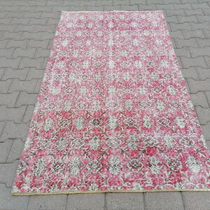 Handmade Rug, Nursery Room Rug, Pink Rug, Vintage Rug, Boho Rug, Ikat ...