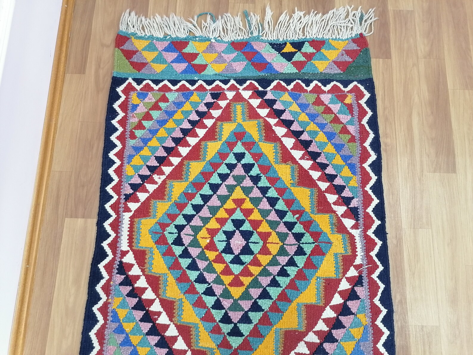 Aztec Runner Rug, Kilim Runner Rug, Turkish Kilim Rug, Handwoven Rug, 3 ...