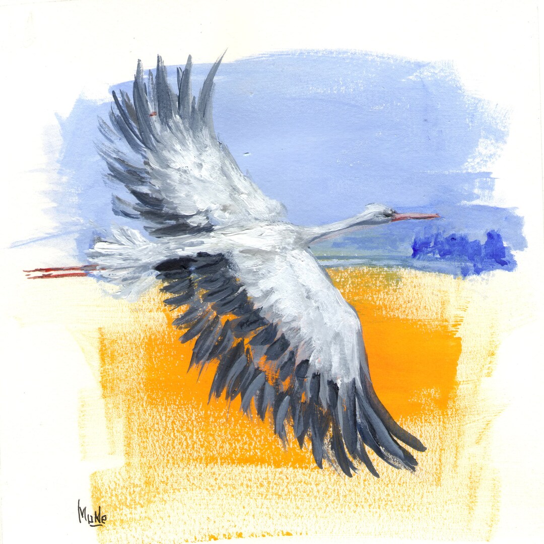 White Stork Ukraine Instant Download Digital Print - Etsy