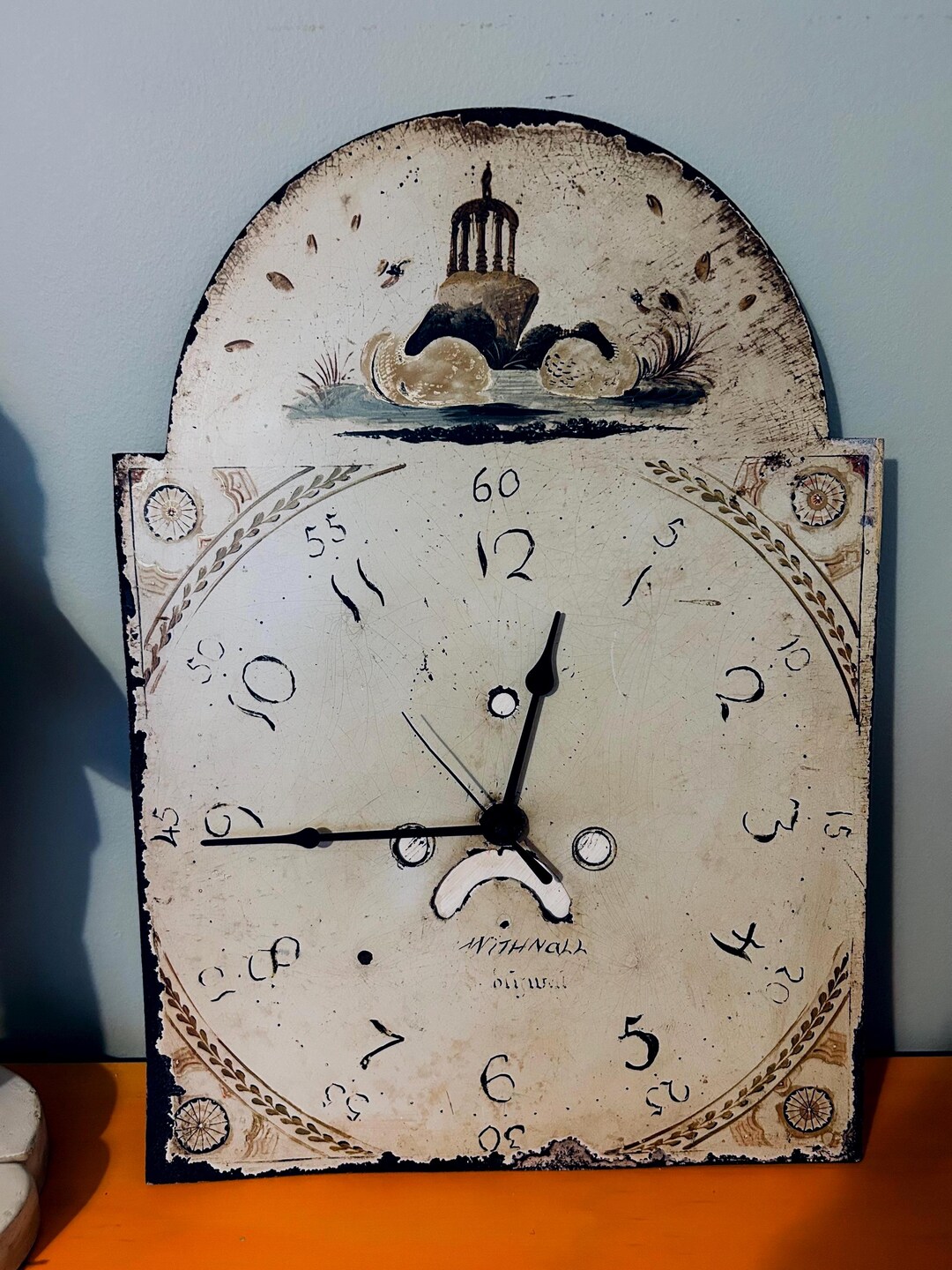 Clockface. Antique Decorative Welsh Handpainted Metal Clockface From ...