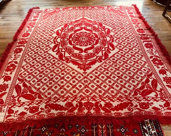 Red Coverlet - Etsy