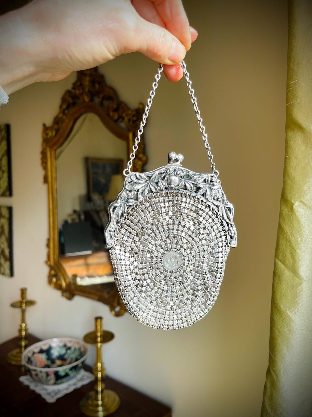 Antique Art Nouveau Sterling Silver Mesh Edwardian Coin Purse, by ...