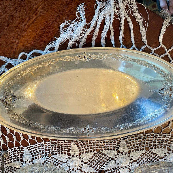 Silver Bread Plate - Etsy