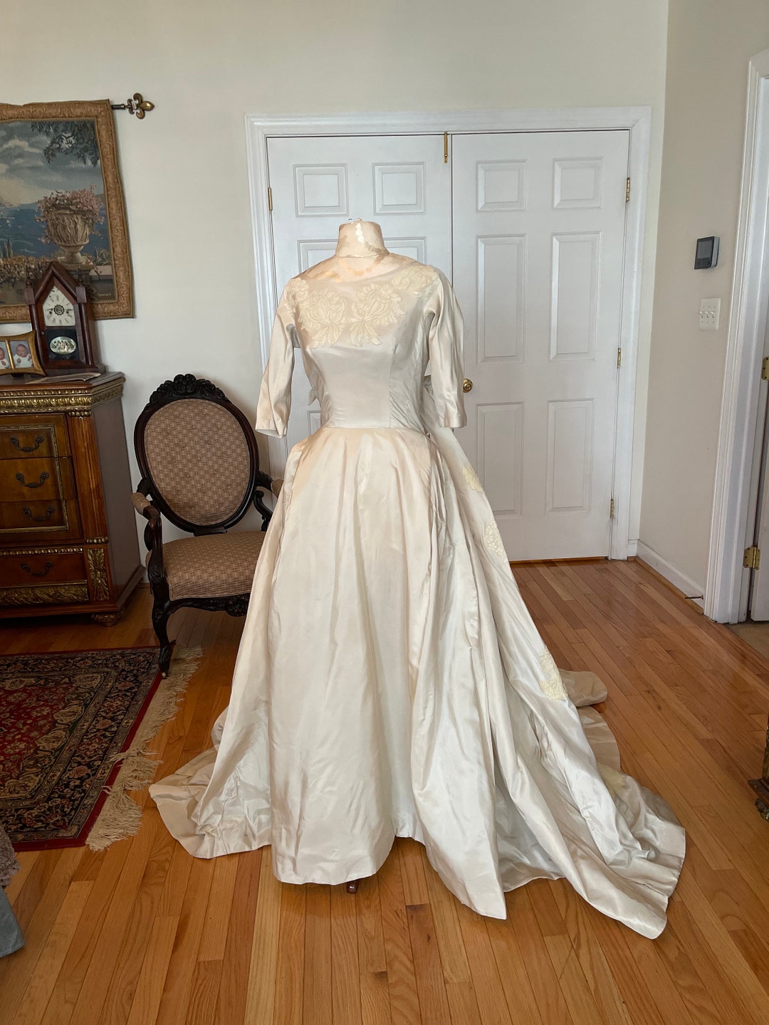 1963 Wedding Dress, Ivory Cream Silk, by Miss Betsy, New York, True ...