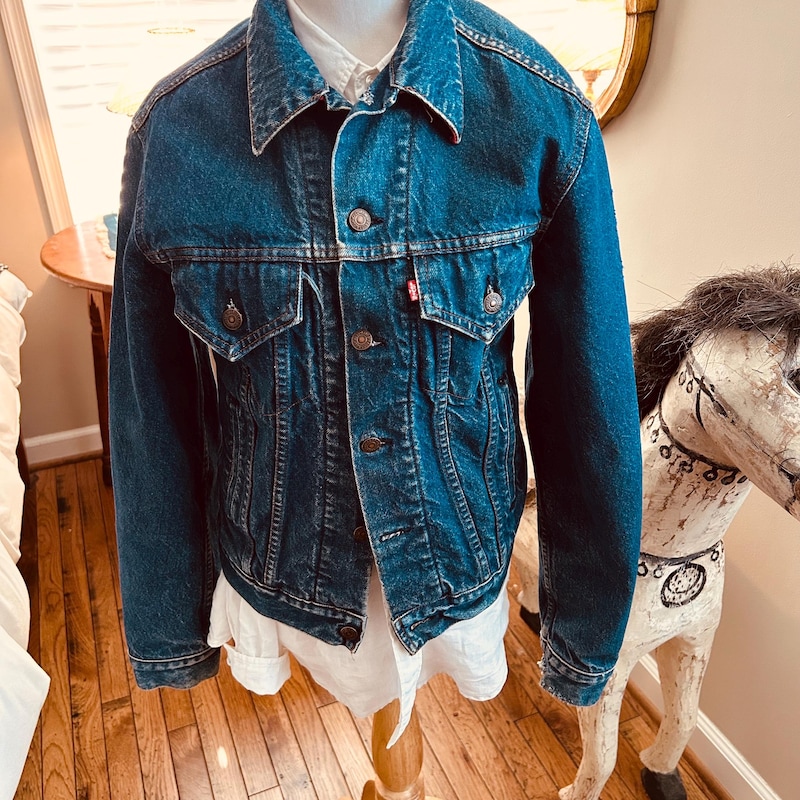 Levis Plaid Denim Jacket - Etsy