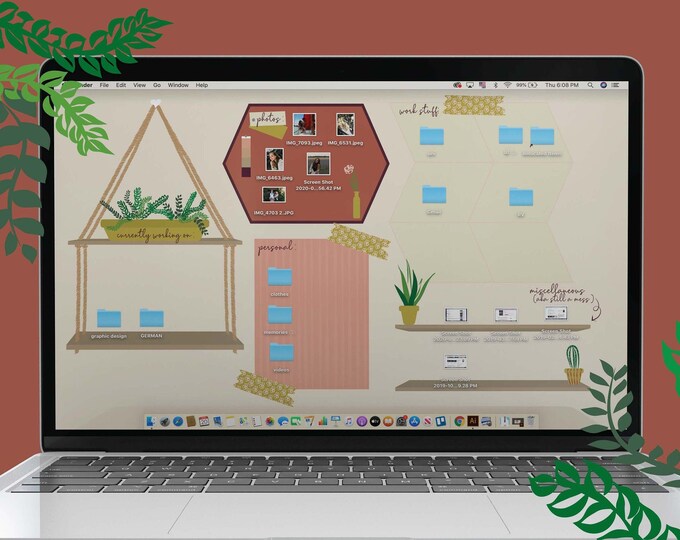 PRODUCTIVITY PLANTS Desktop Organizer Wallpaper, Desktop Icon Folder ...