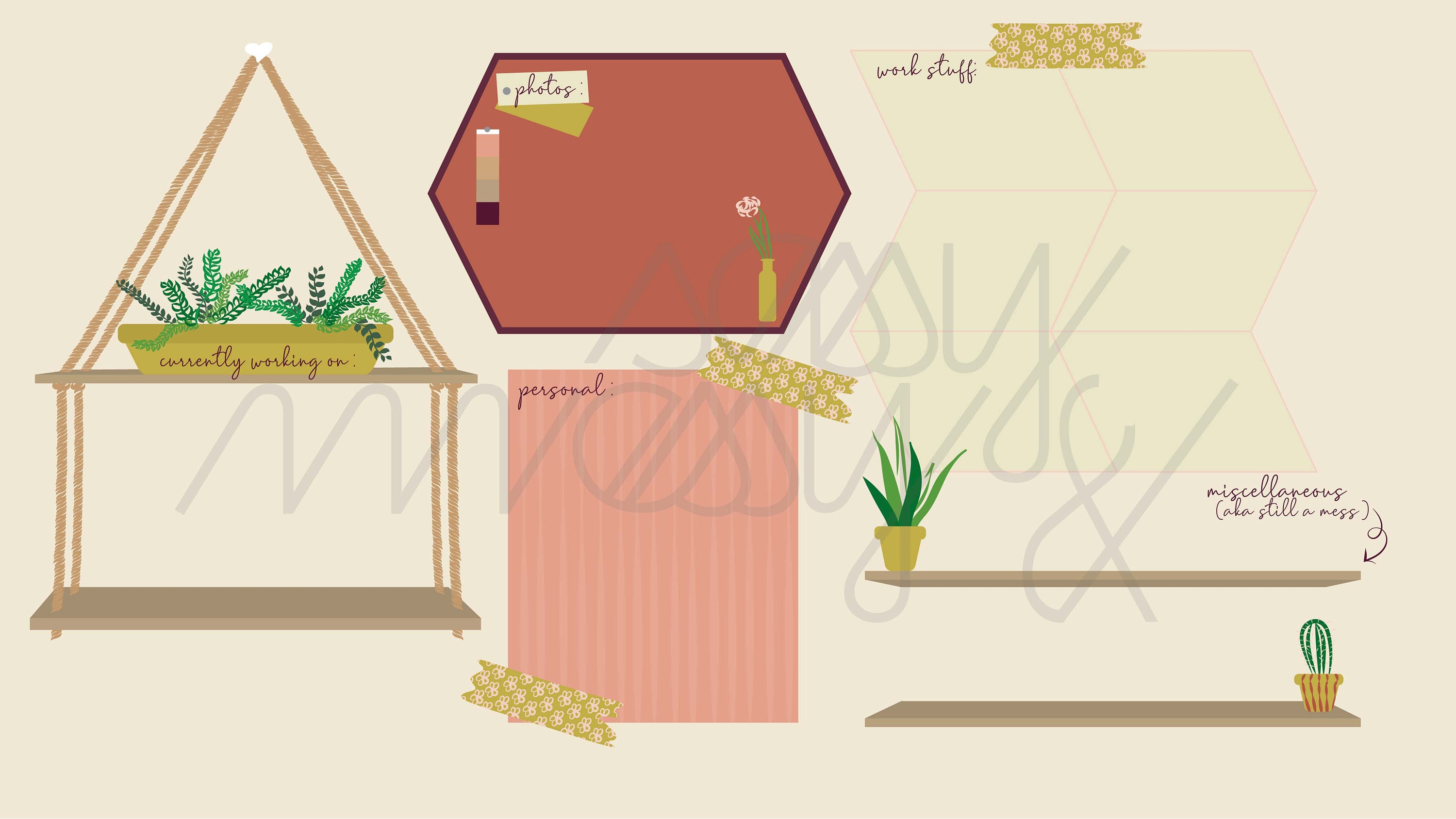 PRODUCTIVITY PLANTS Desktop Organizer Wallpaper, Desktop Icon Folder ...