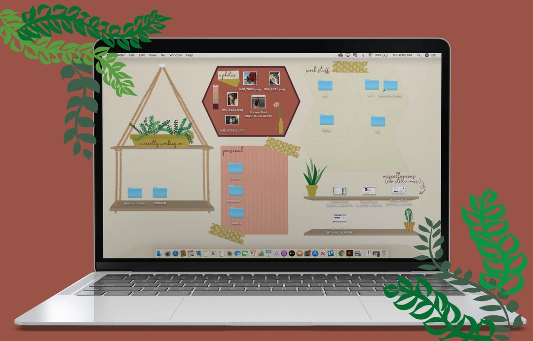 PRODUCTIVITY PLANTS Desktop Organizer Wallpaper, Desktop Icon Folder ...