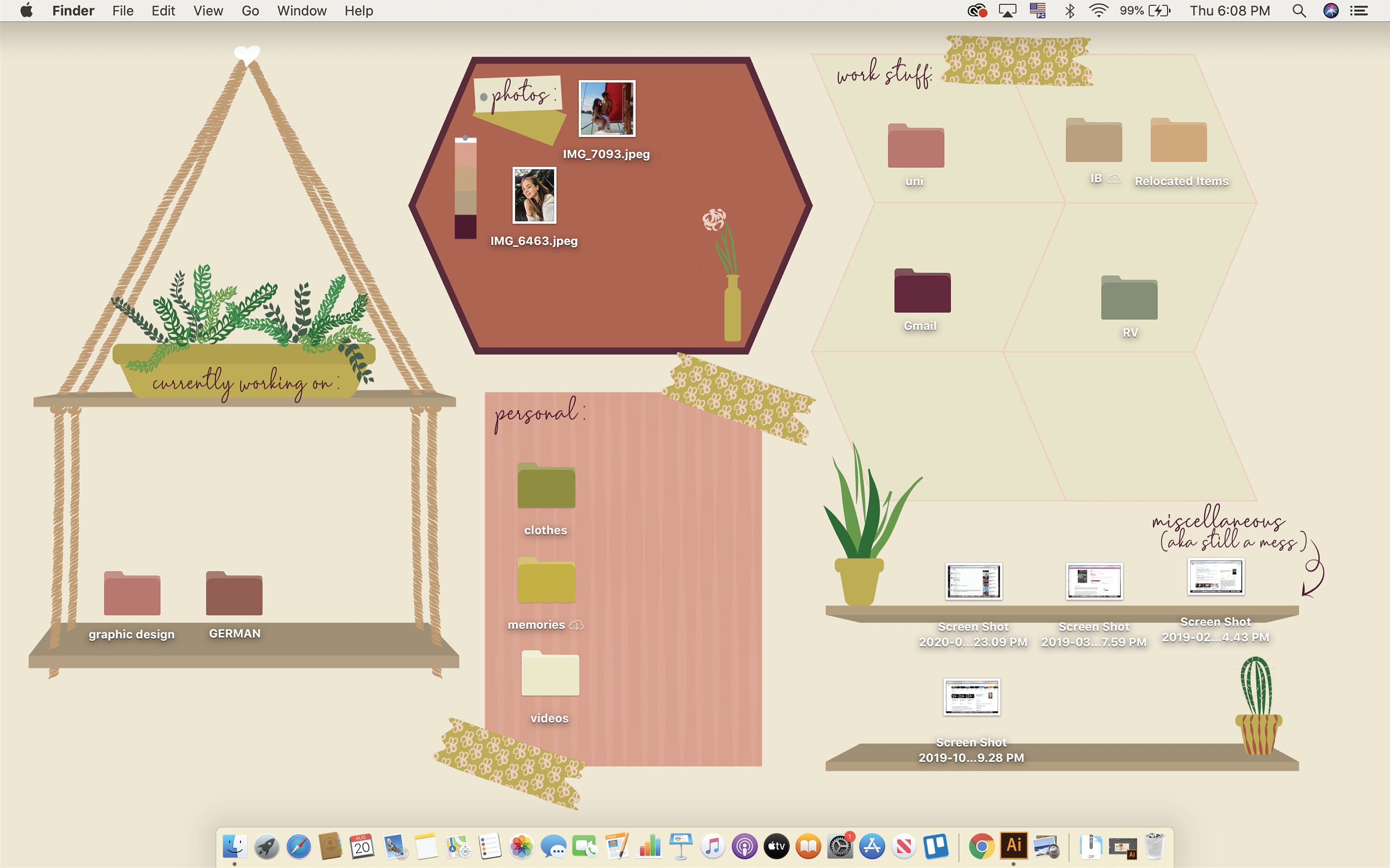PRODUCTIVITY PLANTS Desktop Organizer Wallpaper, Desktop Icon Folder ...