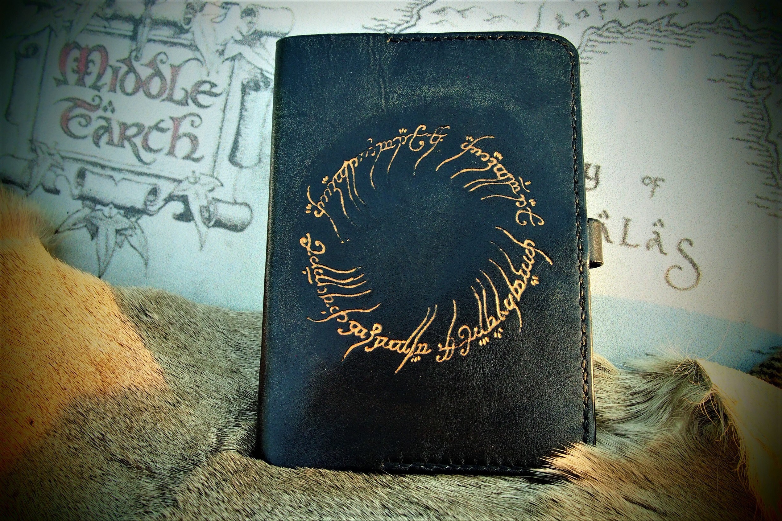 One Ring kindle case LotR cover Lord of the Rings leather | Etsy