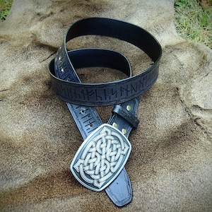 Dwarf Belt, Leather Dwarf Belt, Thorin Belt, Rune Belt, Viking Belt ...