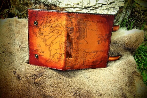 Middle Earth Map Journal LOTR Leather Journal Travel - Etsy