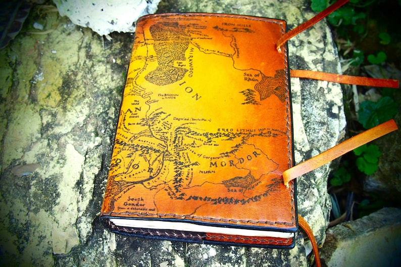 Middle Earth Map Journal, LOTR Leather Journal, Travel Journal, Middle ...