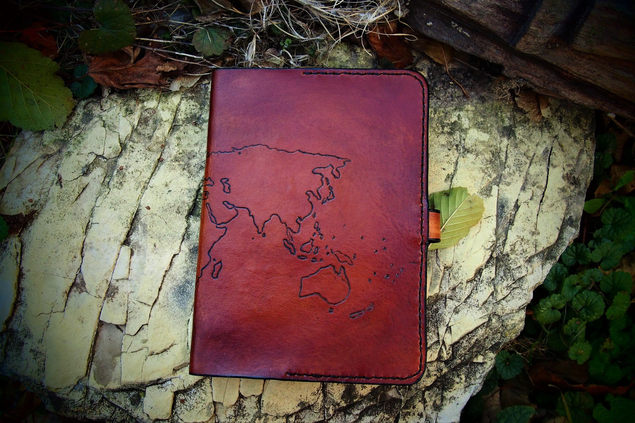 Map of the World Leather Map Case Continents Cover Leather - Etsy Australia