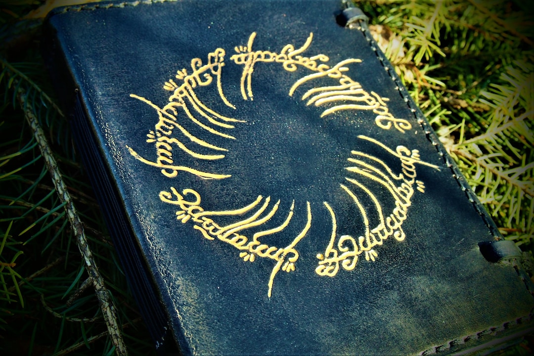 Ring of Power One Ring Journal Lotr Leather Journal Elvish - Etsy