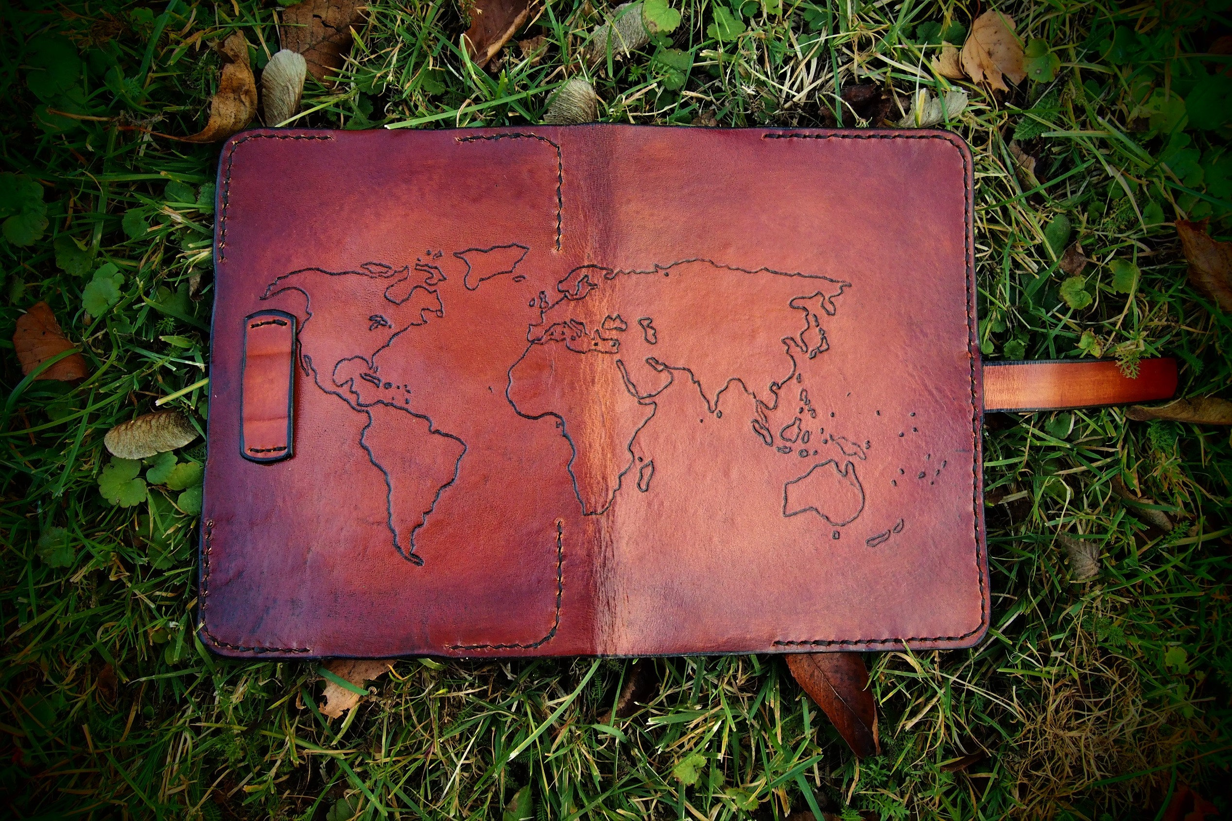 Map of the World Leather Map Case Continents Cover Leather - Etsy Australia