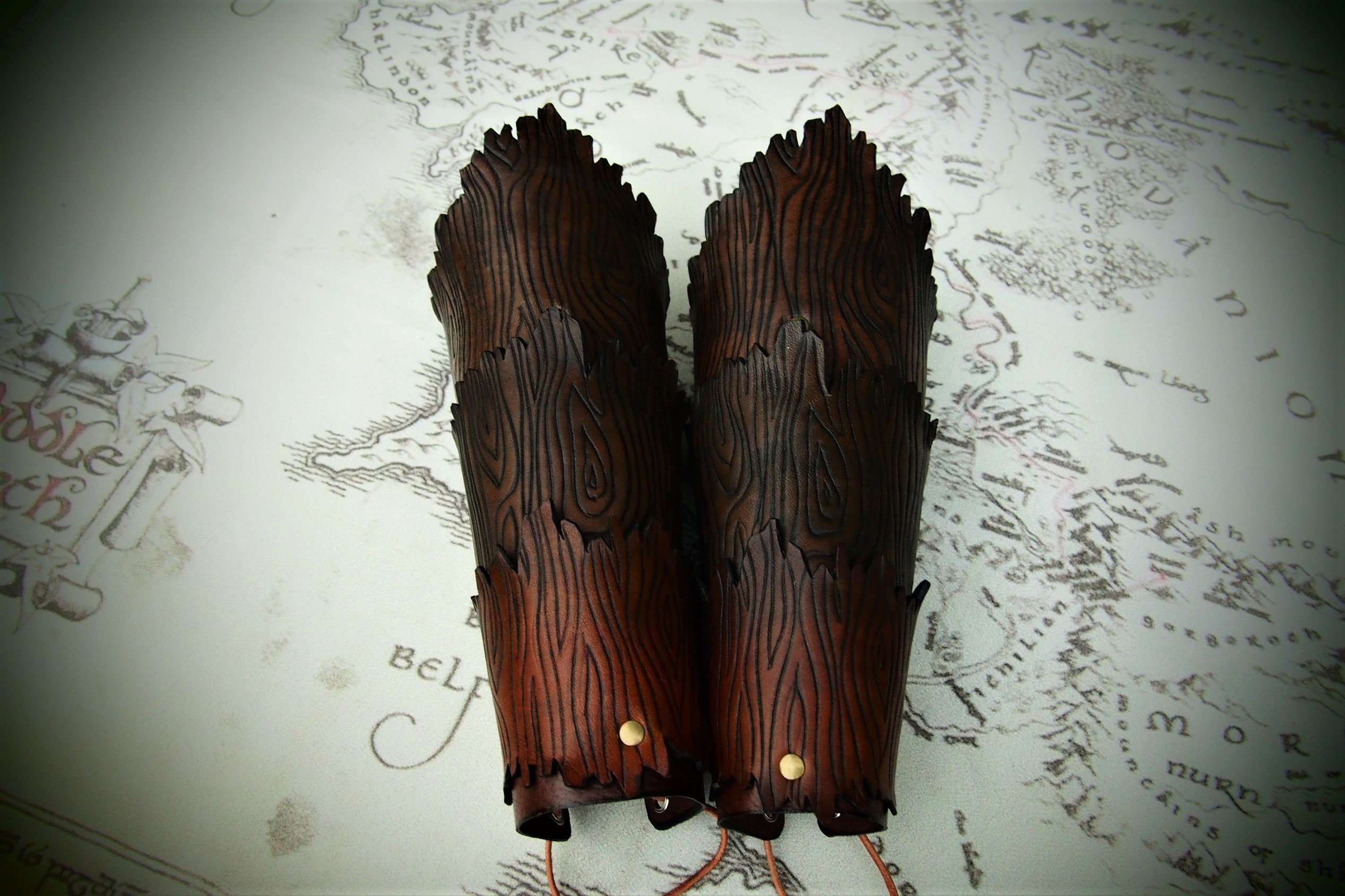 Woodland elf gauntlets elven armbands dryad armbands elvish | Etsy