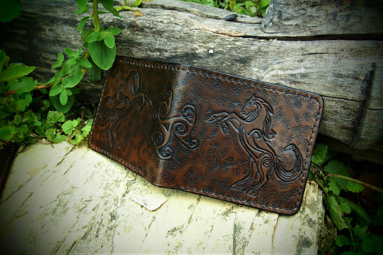 Celtic Animal Wallet Viking Wallet Celtic Wallet Pictish - Etsy